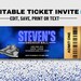 EDITABLE Sneaker Ball Ticket Template, Ticket Invitation, Editable ...