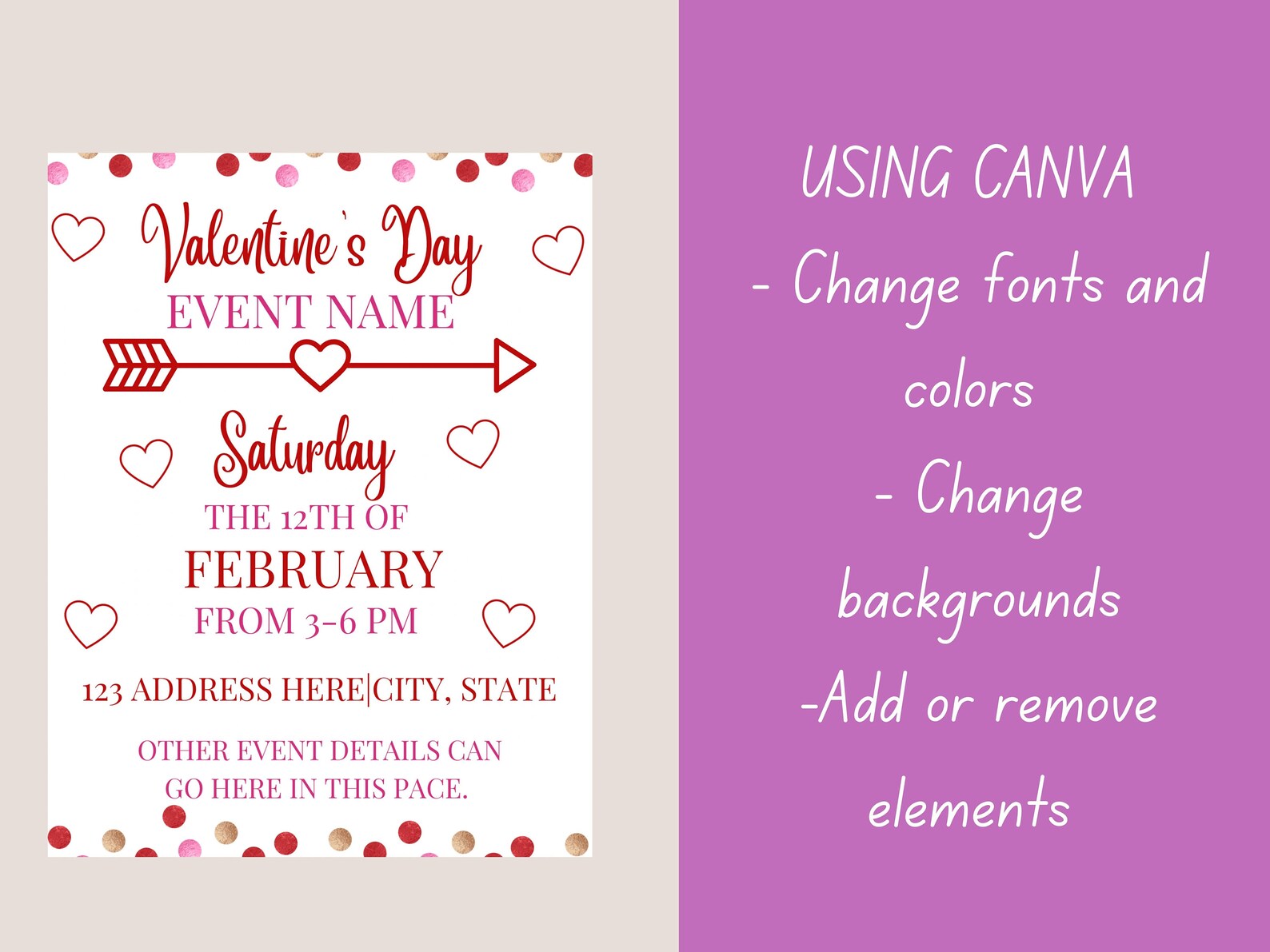 Editable Valentines Event Flyer Valentines Bake Sale - Etsy