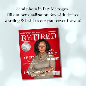 CUSTOM Magazine Cover, Digital File, Personalized Magazine Cover ...