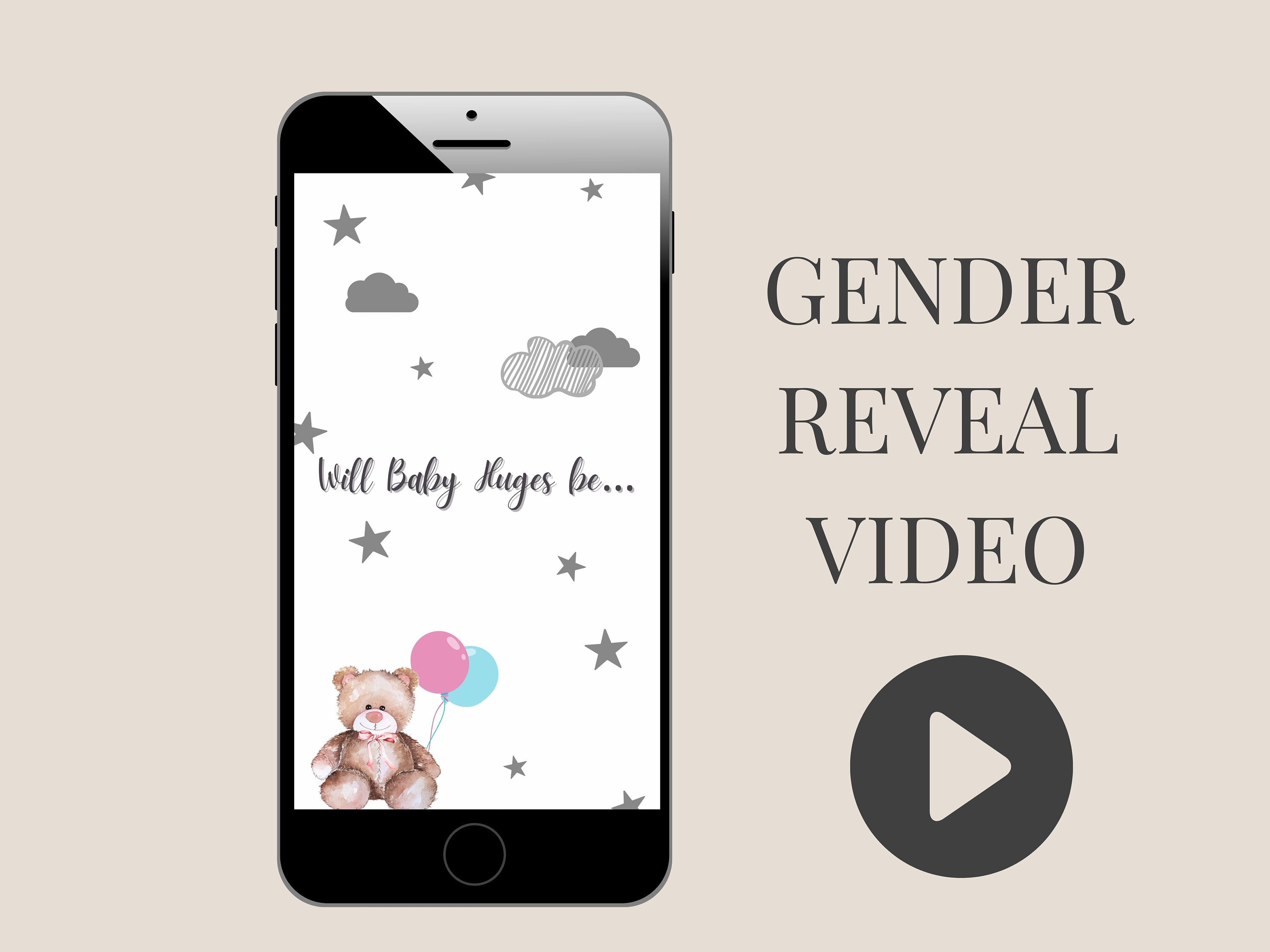Gender Reveal Text Announcement Video Slide Show Music - Etsy