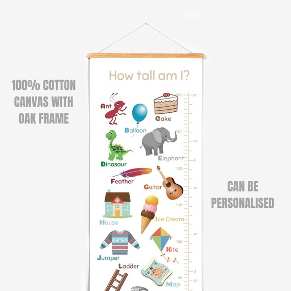 Alphabet Height Chart Personalised Growth Ruler Giant | Etsy