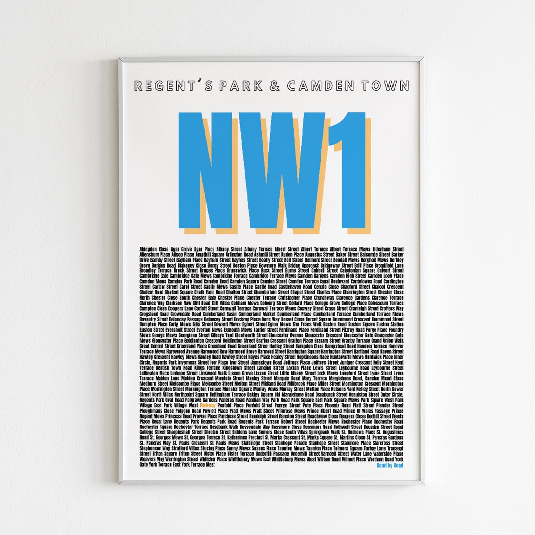 Street Name Wall Art | DIGITAL DOWNLOAD | Custom Postcode Location ...