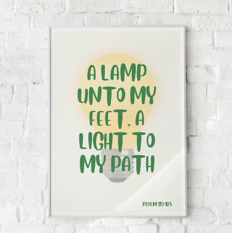A Lamp Unto My Feet, a Light to My Path DIGITAL DOWNLOAD Psalm 119 ...