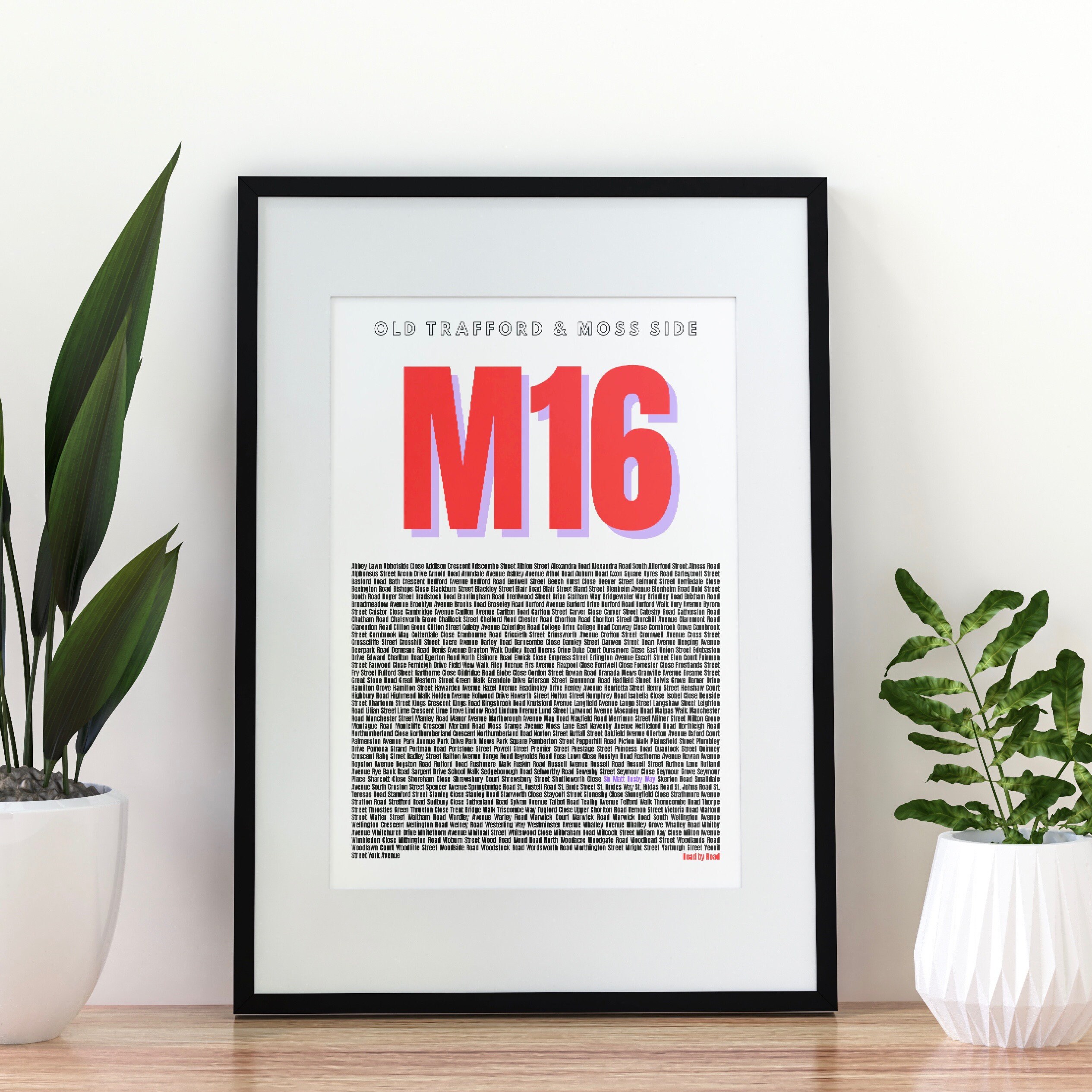 Street Name Wall Art Print PHYSICAL PRINT Custom Postcode - Etsy