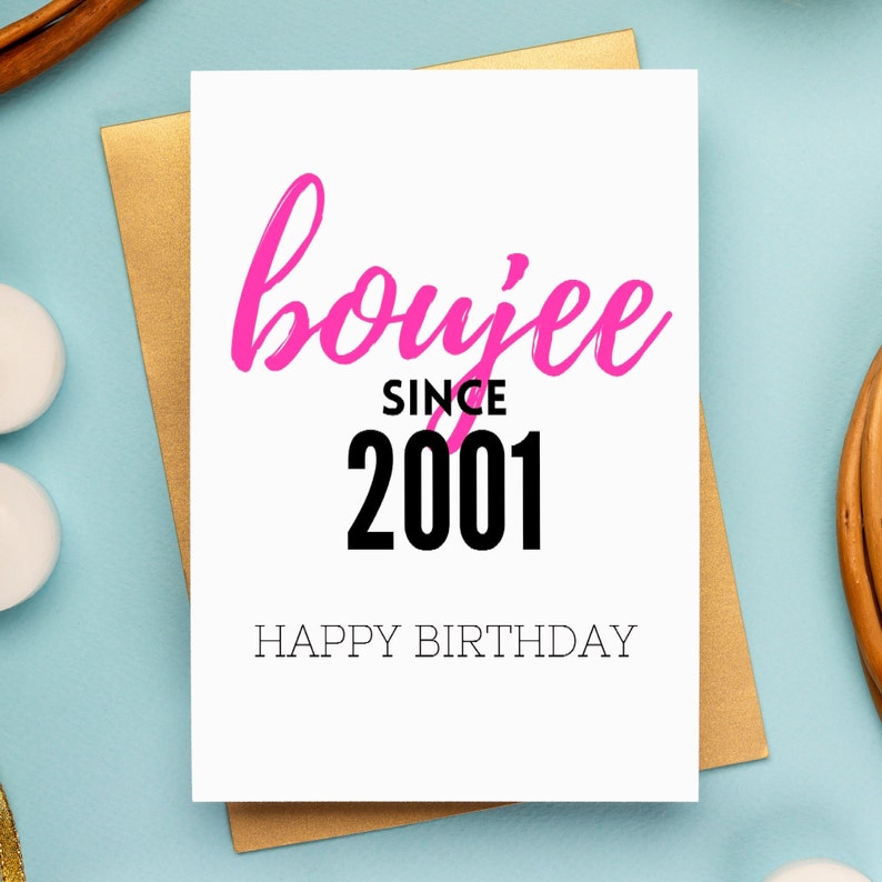 Petty / Boujee Since Birth | Funny Greeting Card | Sarcastic Birthday ...
