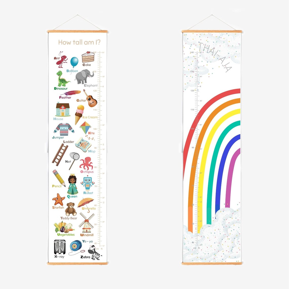 Alphabet Height Chart Personalised Growth Ruler Giant - Etsy