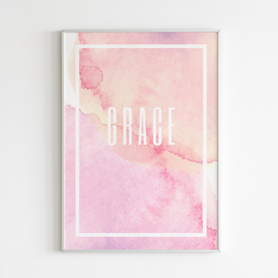 Watercolour 'grace' Print | PHYSICAL PRINT | Christian Artwork | Home ...