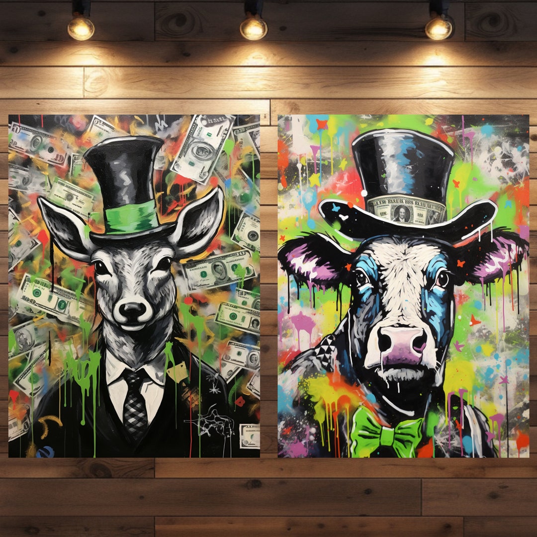 Modern Graffiti Art With Sir Henry the Cattle or Sir Albert the Deer on ...
