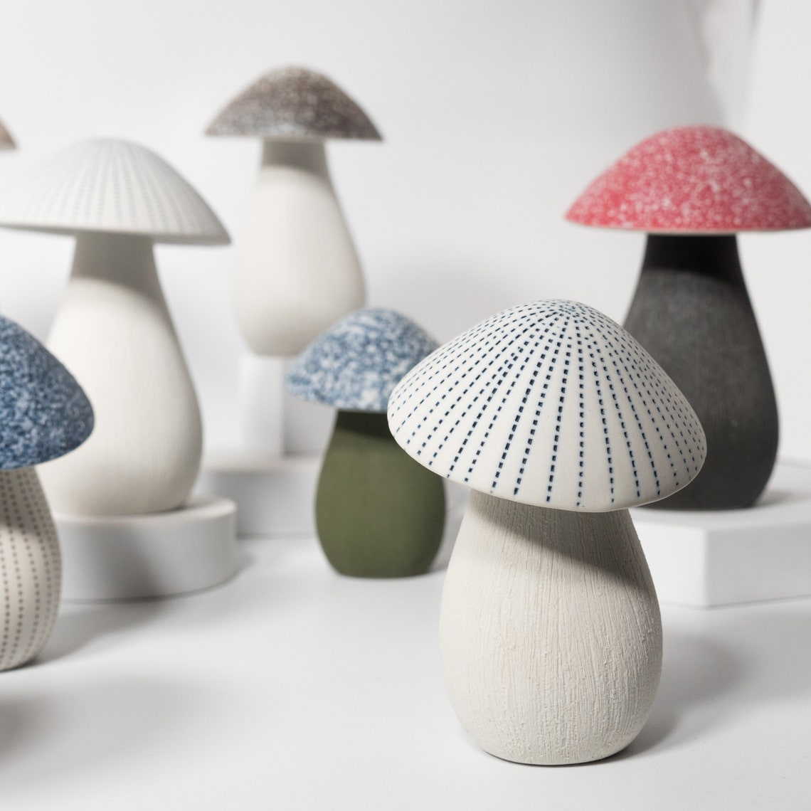 Handmade Ceramic Mushroom Statue: Minimalist Nature Decor - Etsy