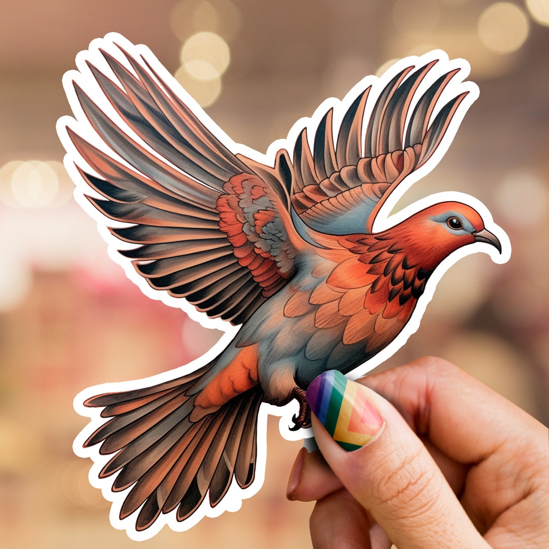 Dove Sticker, Bird Sticker, Dove, Laptop Sticker, Phone Sticker, Water ...