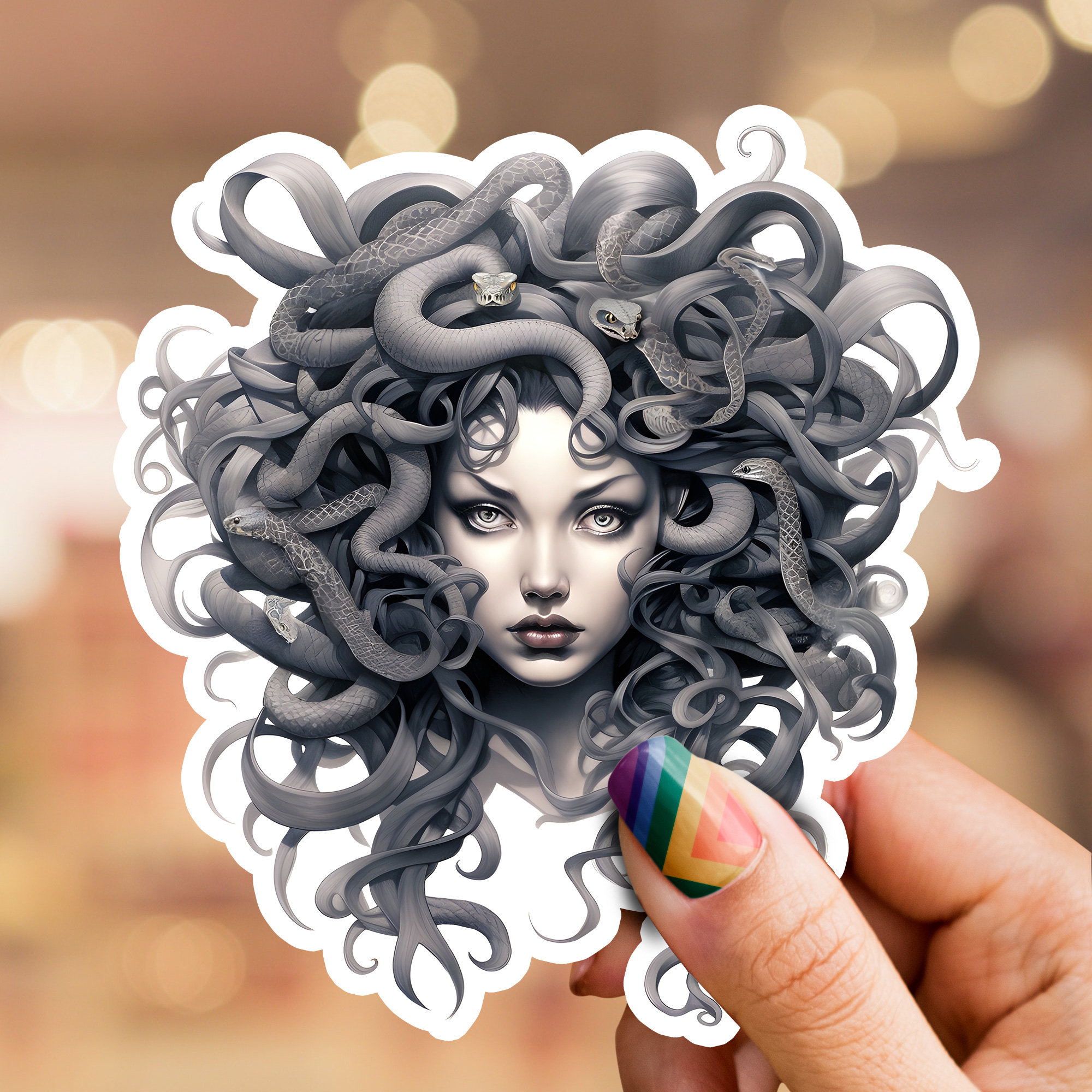 Medusa Sticker Medusa Snake Sticker Snake Sticker Mythical - Etsy