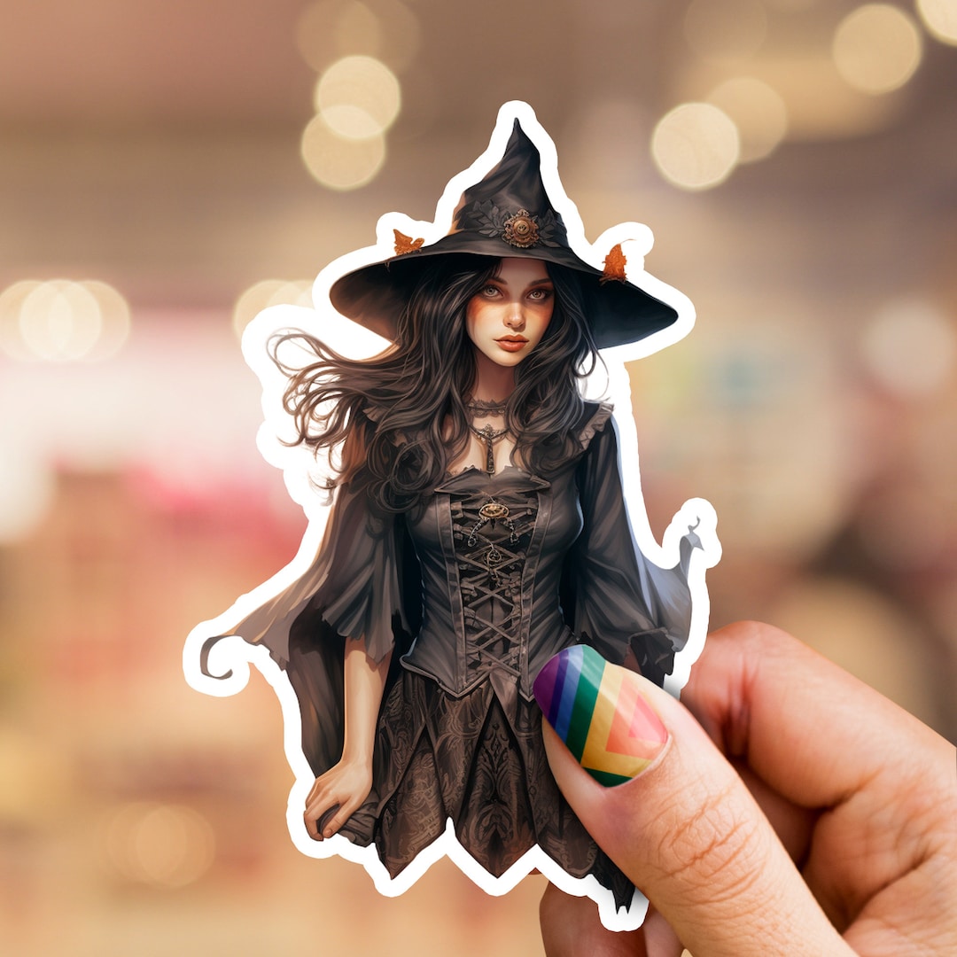 Witch Sticker, Halloween Sticker, Halloween Witch Sticker, Halloween ...