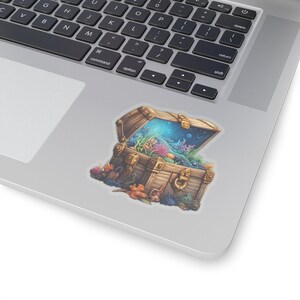 Treasure Chest Sticker, Treasure Sticker, Underwater Treasure Chest ...