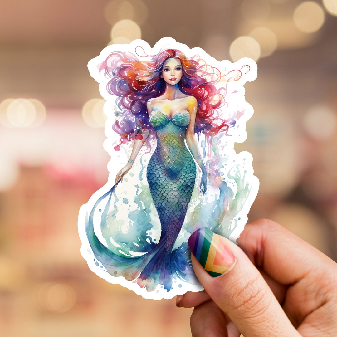 Mermaid Sticker, Mermaid Art, Mermaid Lover, Laptop Sticker, Phone ...