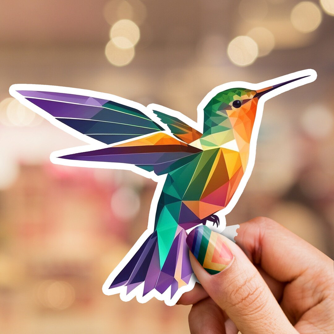 Hummingbird Sticker, Hummingbird, Sticker, Bird Sticker, Nature Sticker ...