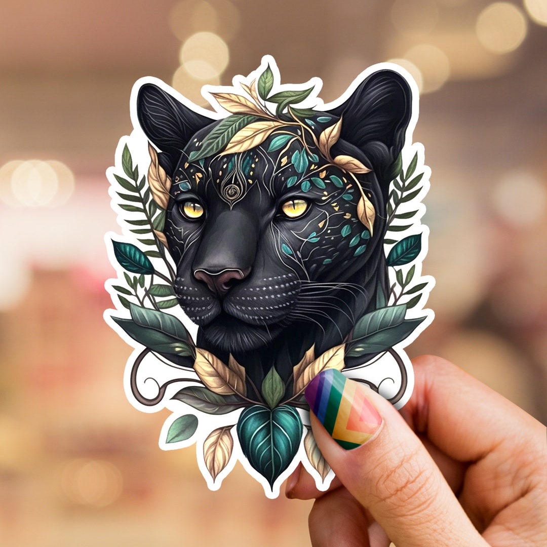 Black Panther Sticker, Sticker for Water Bottle, Laptop Sticker, Laptop ...