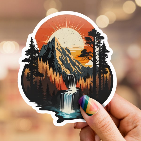 Waterfall Sticker - Etsy