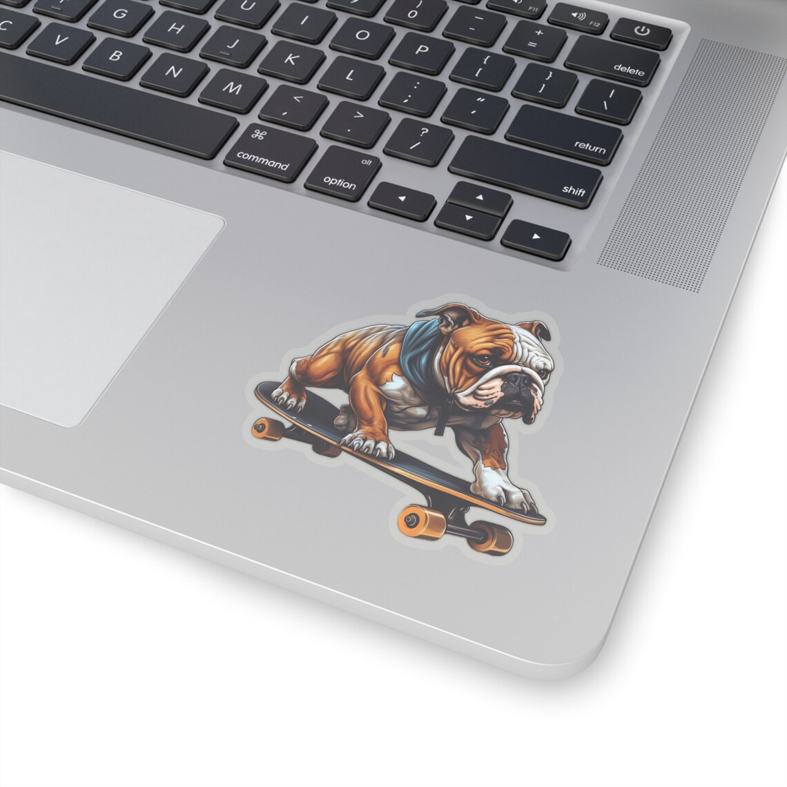 Skateboarding Bulldog Sticker, Dog Sticker, Skating Sticker, Dog ...