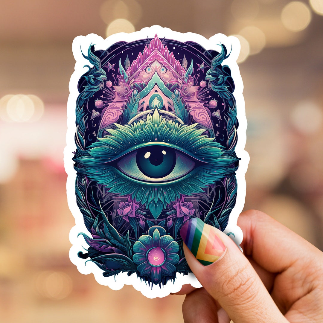 3rd Eye Sticker, Floral 3rd Eye Sticker, Eye Sticker, Floral Sticker ...