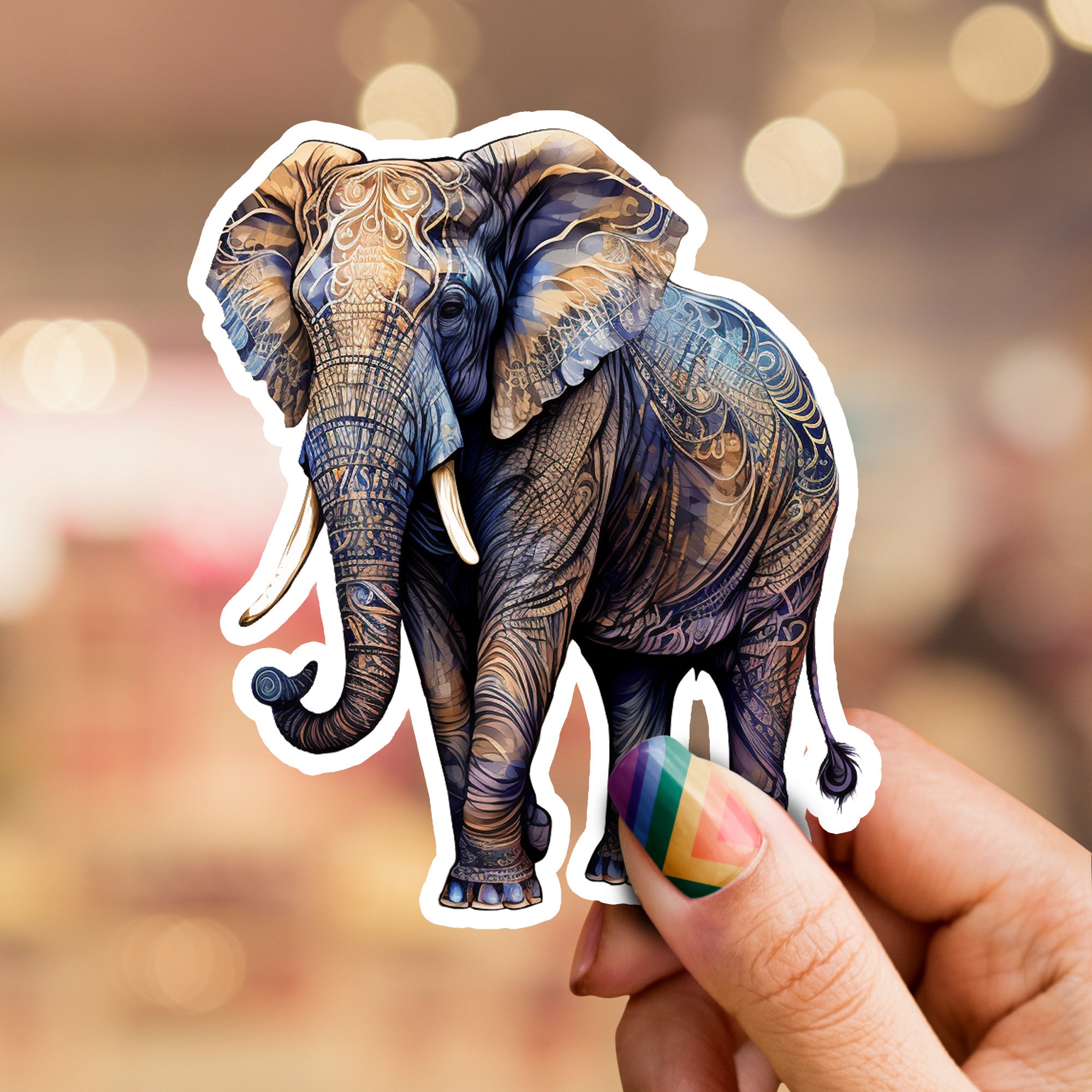 Elephant Sticker Elephant Sticker Animal Sticker Wildlife - Etsy
