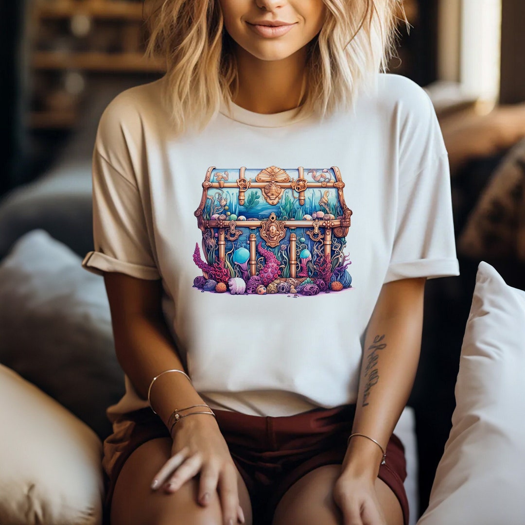 Treasure Chest Shirt, Underwater Treasure Chest Shirt, Treasure Shirt ...