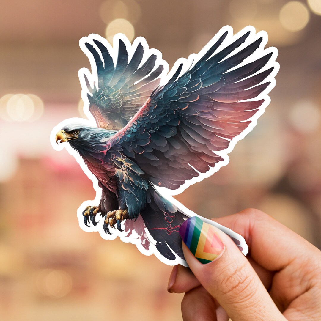 Eagle Sticker, Bird Sticker, Bird Lover Gift, Nature Sticker, Laptop ...