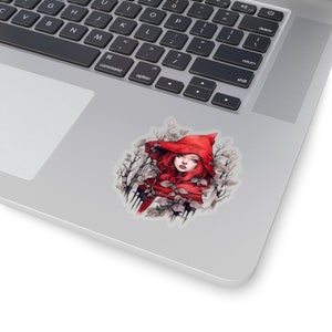 Little Red Riding Hood Sticker, Fairy Tale Sticker, Little Red Riding ...