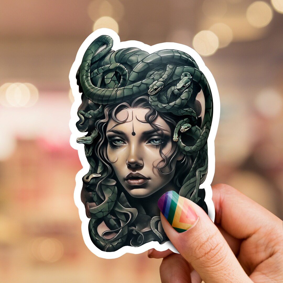 Medusa Sticker Medusa Snake Sticker Snake Sticker Mythical - Etsy