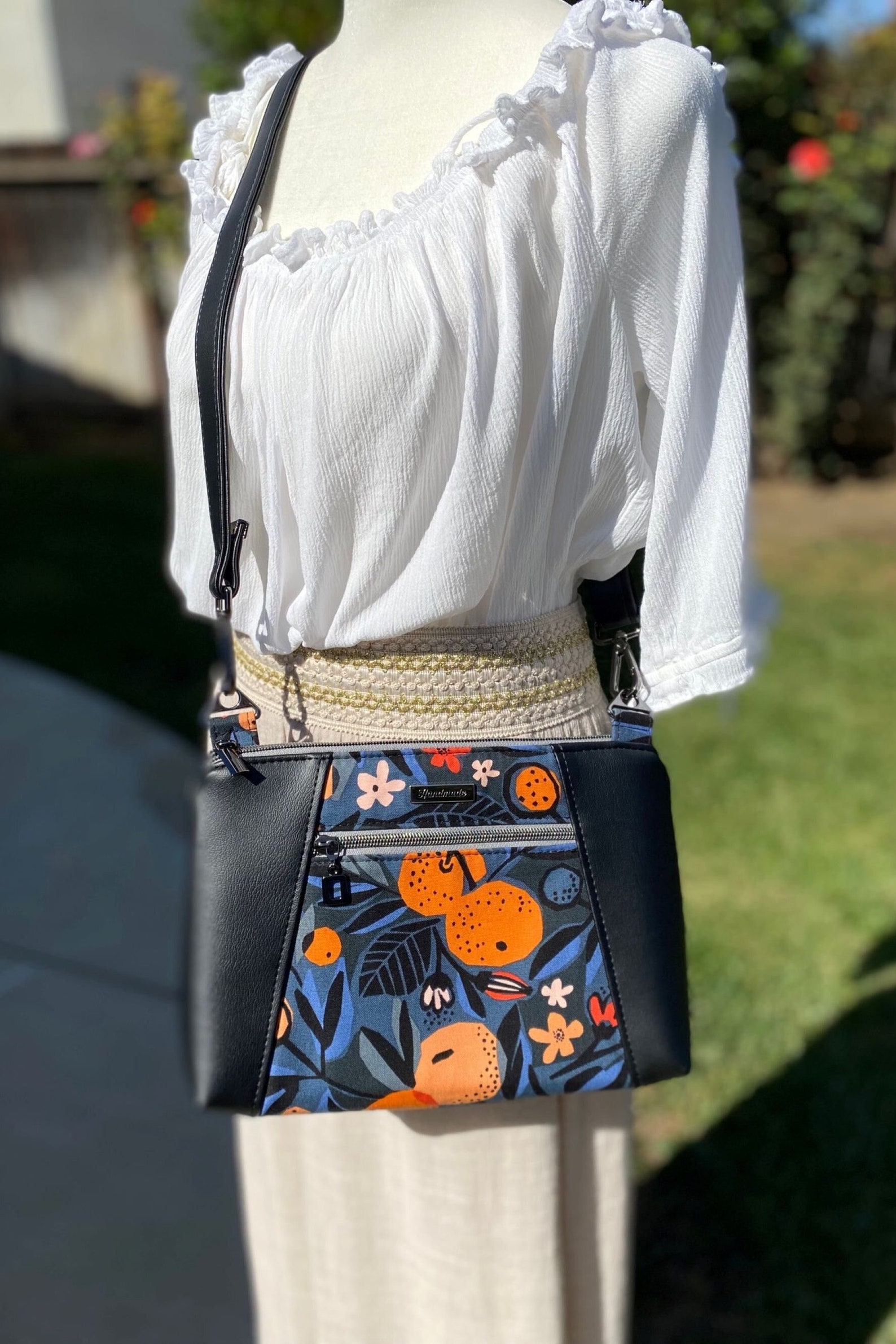 Crossbody Bag, Citrus Design,medium Size Bag, Handmade Bag - Etsy