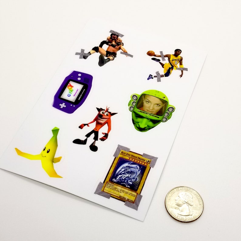 Y2K 90's Throwback Snack Sticker Sheet Mystery Toy Care Package ...