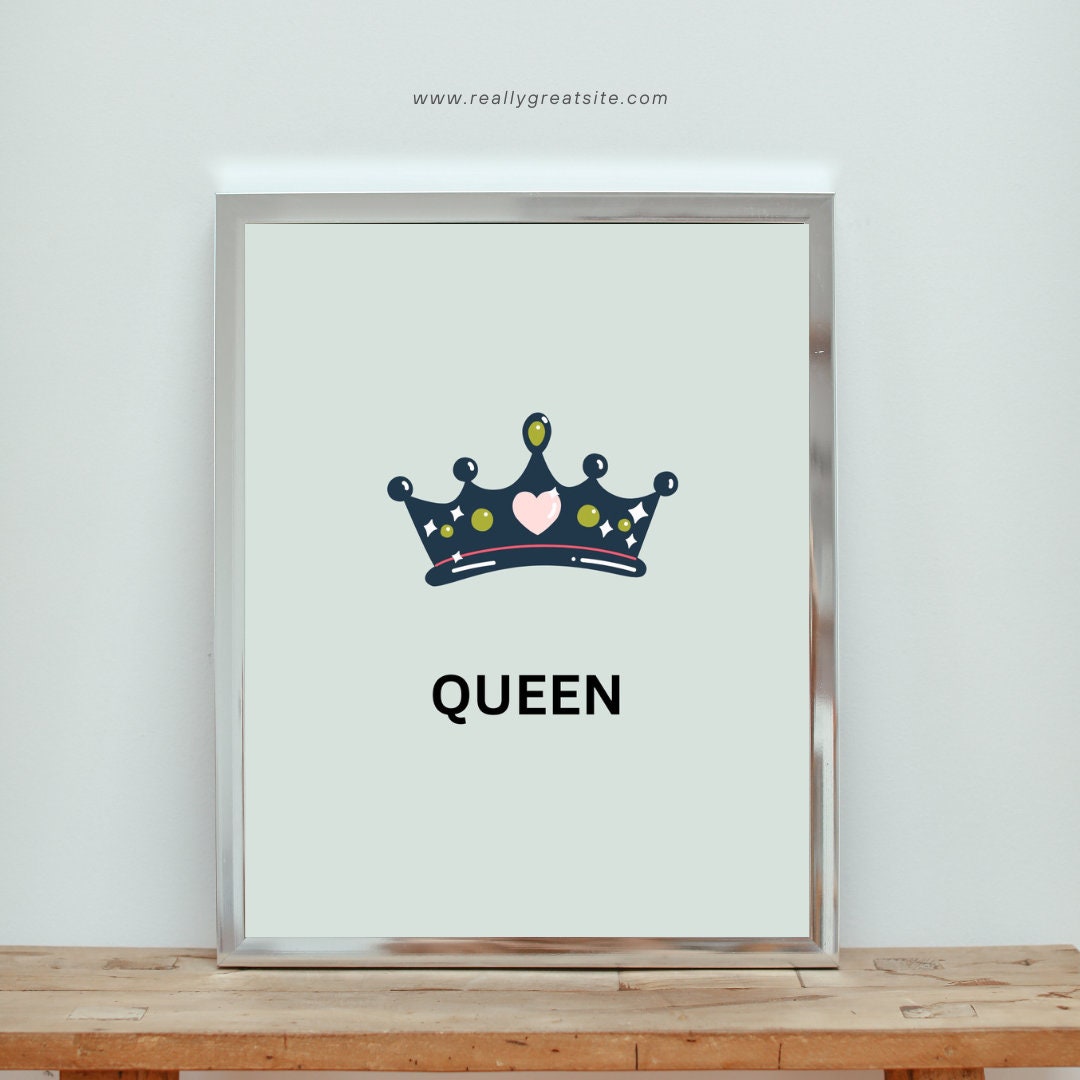 Custom Made Crown for Princess, Children Art, Printable Wall Art ...