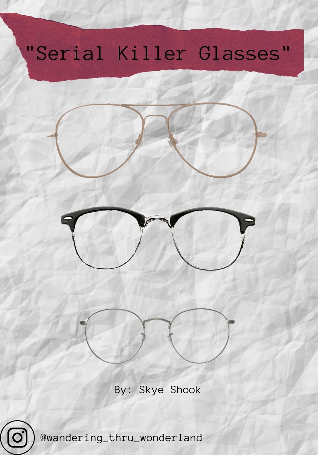 Serial Killer Glasses Zine - PDF DOWNLOAD - Etsy