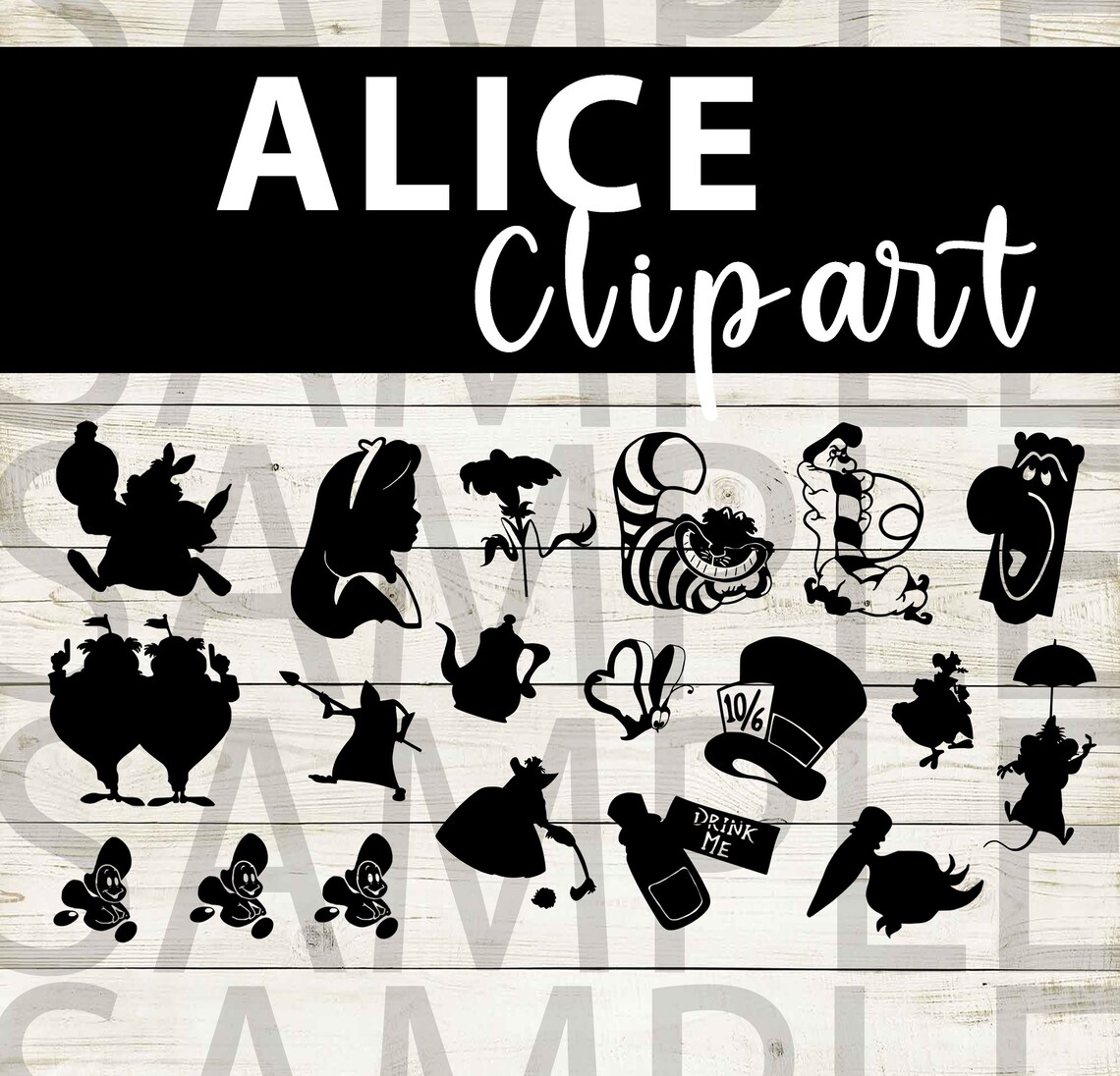 Alice in Wonderland | Alice Clipart Images | Instant Digital Download ...