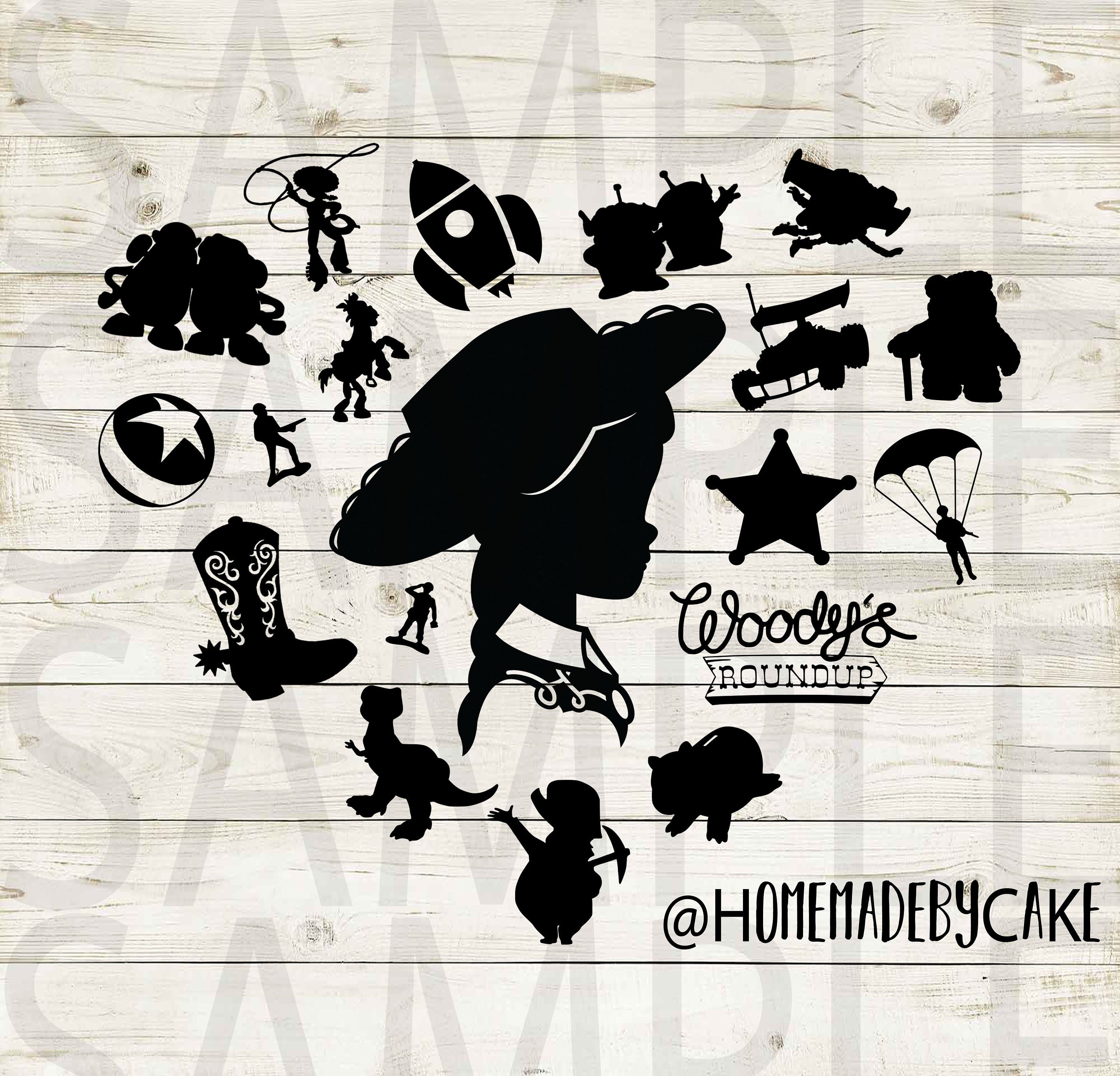Toy Story Jessie Clipart Silhouette Bundle Heart and Cutout Design ...