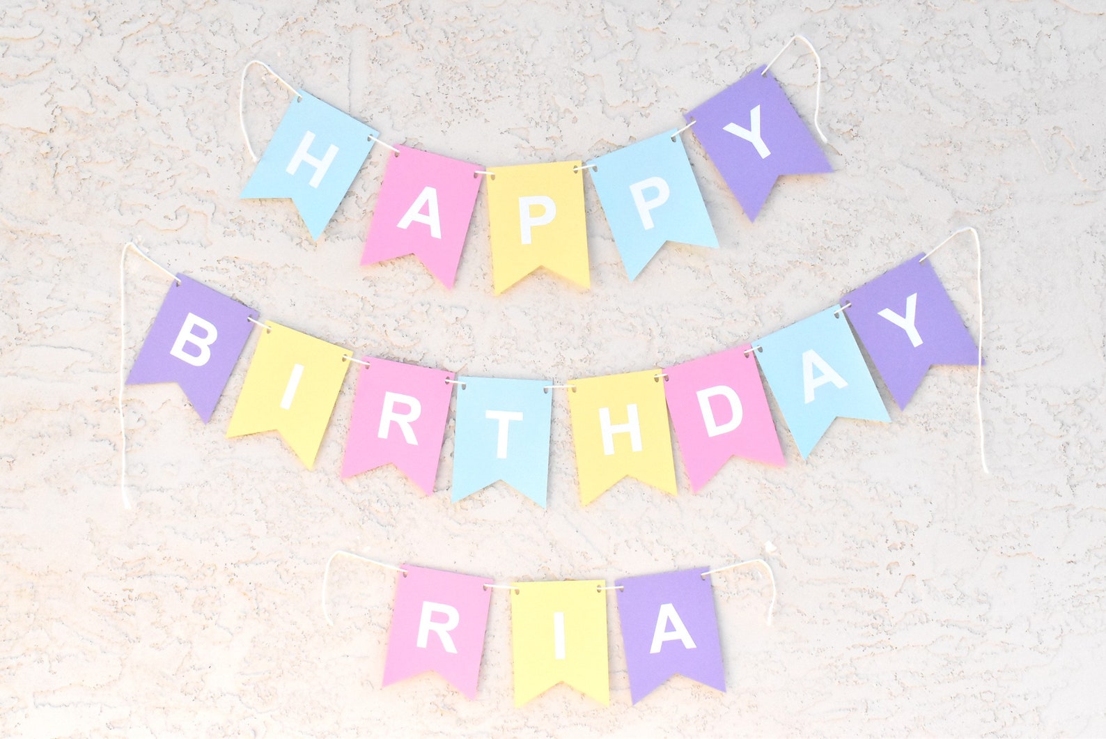 Pastel Birthday Banner Decorations for Kids | Colorful Birthday ...