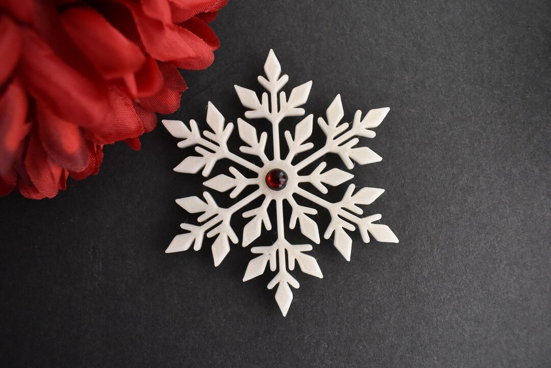 3D Printed Fridge Magnet | Christmas Snowflake Magnet | Refrigerator ...