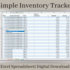 Inventory Tracker, Inventory Management Spreadsheet, Excel Template ...