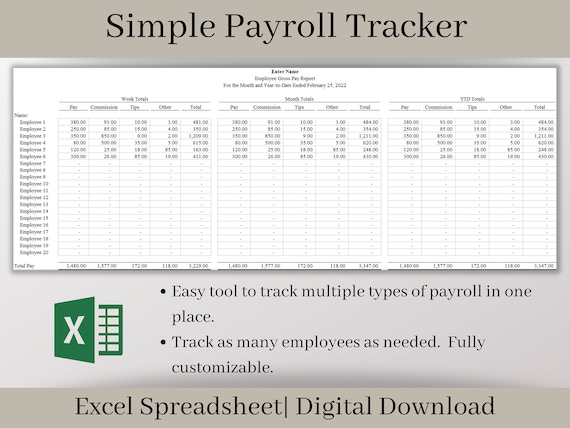 Payroll Report Template Excel