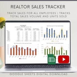 Realtor Sales Tracker Spreadsheet, Google Sheets Template, Track Your ...