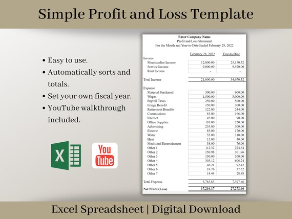 Statement Excel Template