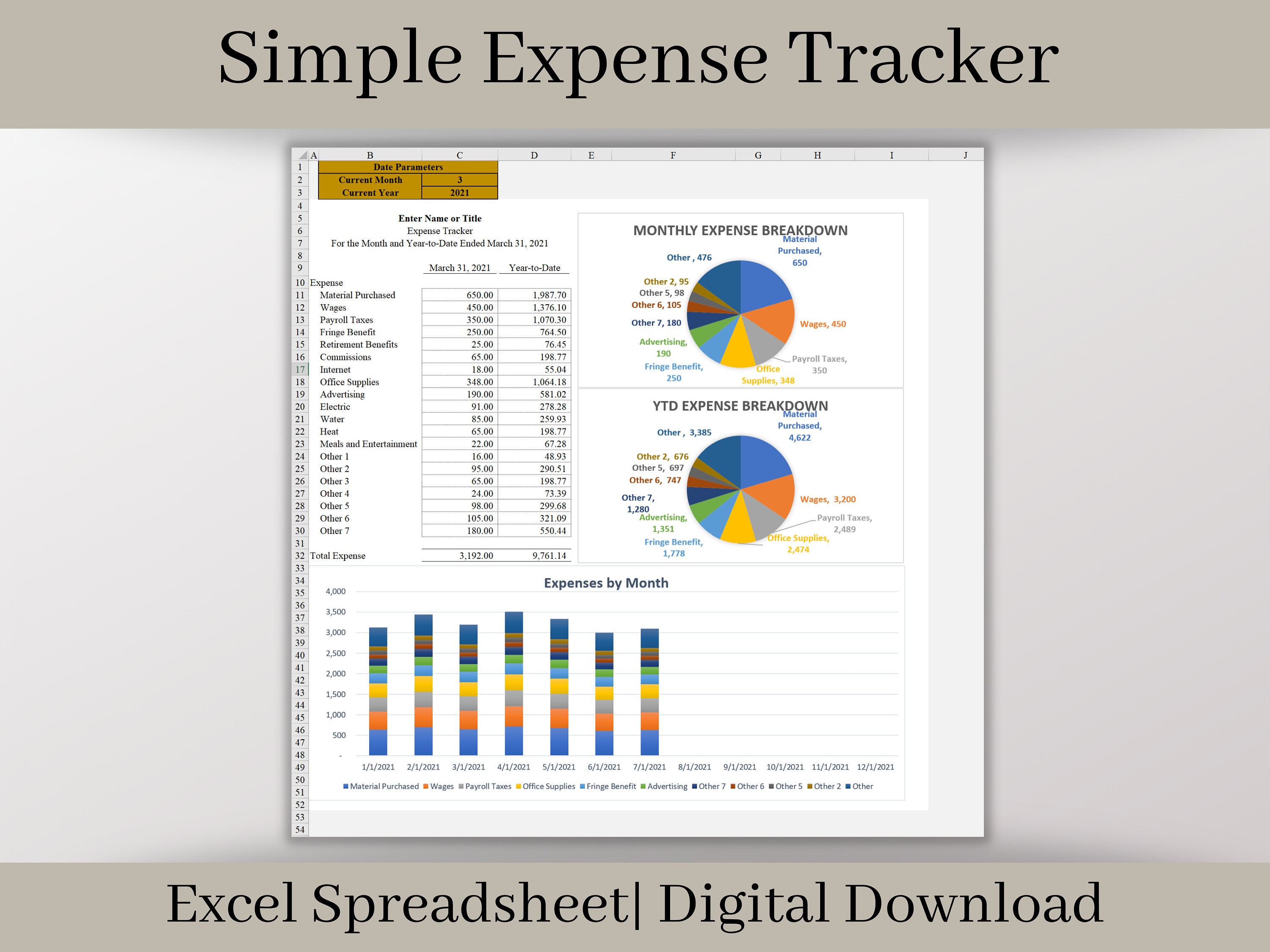 Excel Template For Expenses