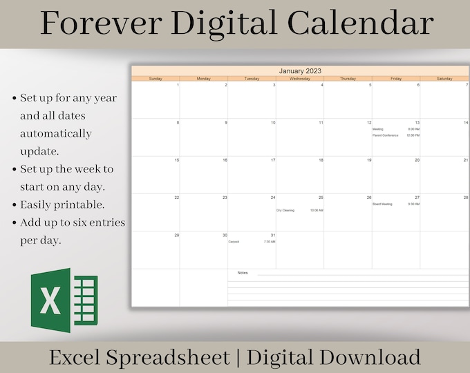Editable Monthly Planner 2024 Calendar Google Sheets Calendar Digital ...