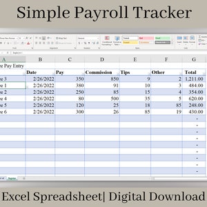 Summary Payroll Report, Easy to Use Employee Payroll Tracker, Summarize ...