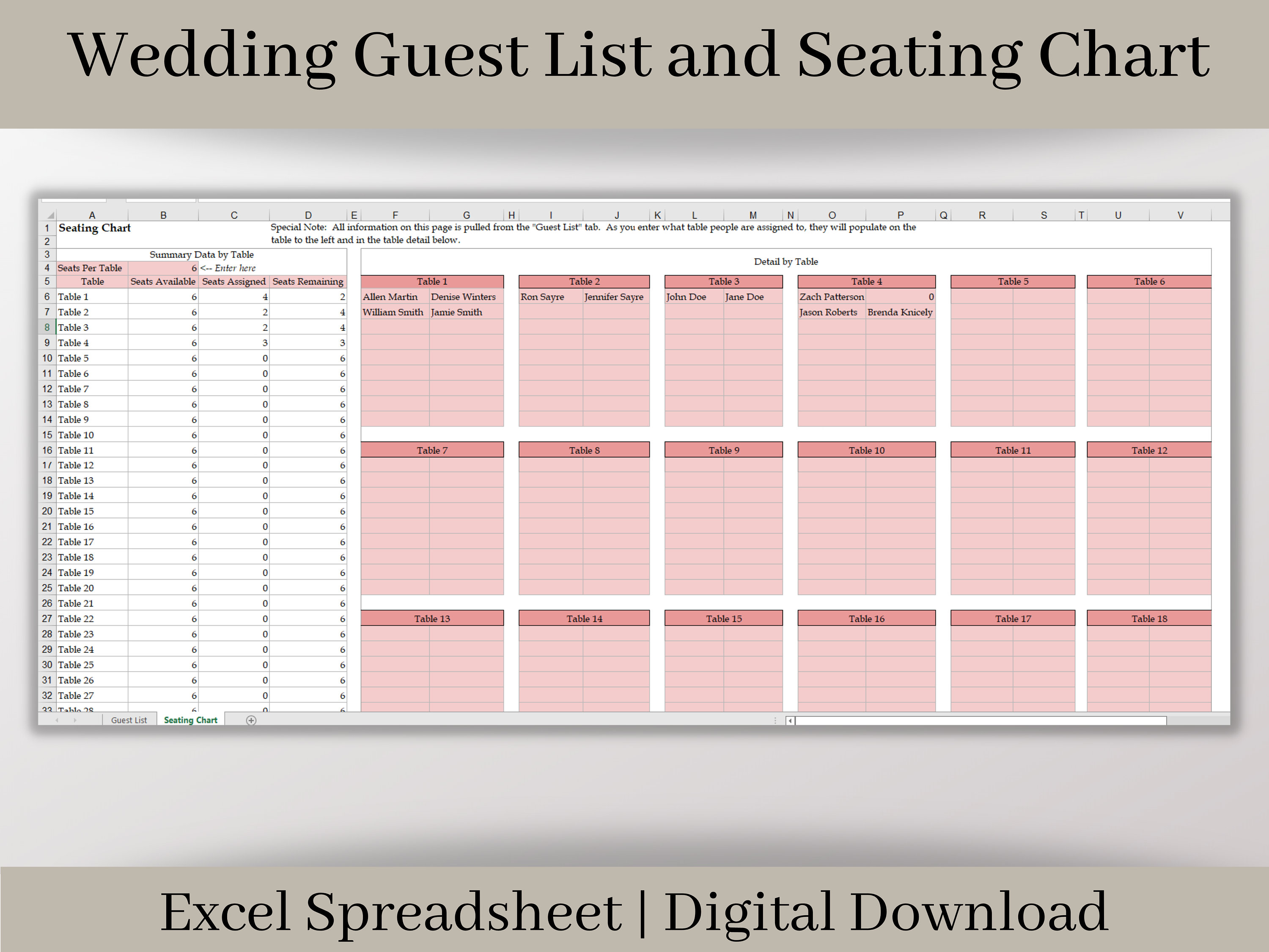 Excel Seating Chart Template Seating Chart Template Free | Classroom