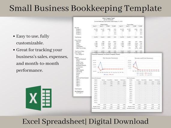 Bookkeeping Spreadsheet Template Excel