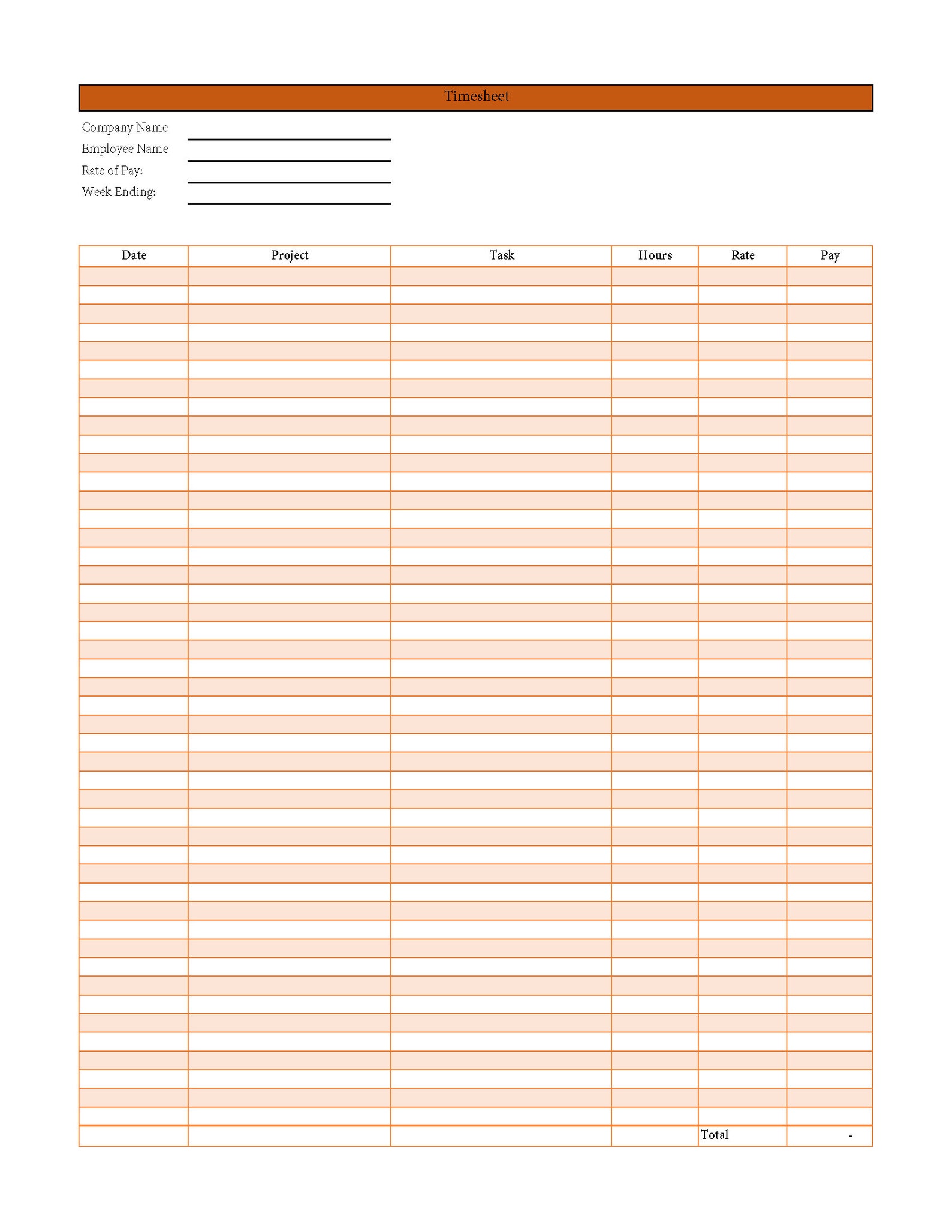 Payroll Time Sheet, Easy to Use Employee Time Card Report, Google ...
