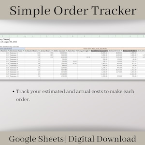 Small Business Order Tracker Spreadsheet, Google Sheets Template Easily ...