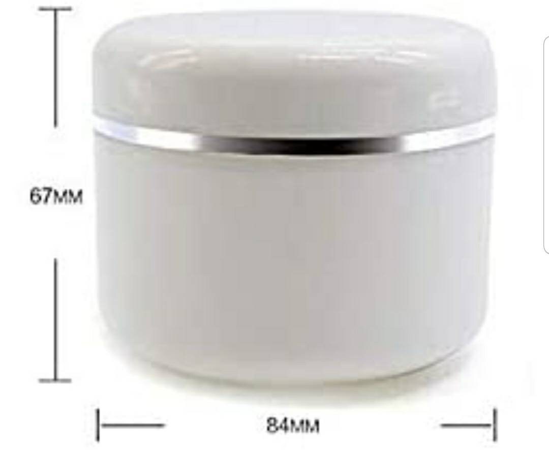 White PP 250g 8oz Pomade Plastic Cosmetic Empty Cream Jar With Lid - Etsy
