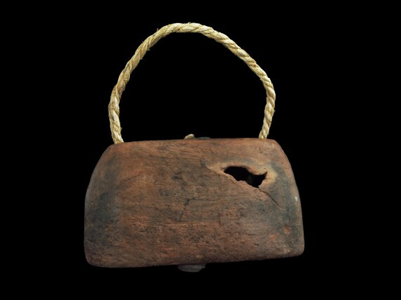 Old Handmade Antique Wooden Cow Bell Cowbell Cattle Bell | Etsy