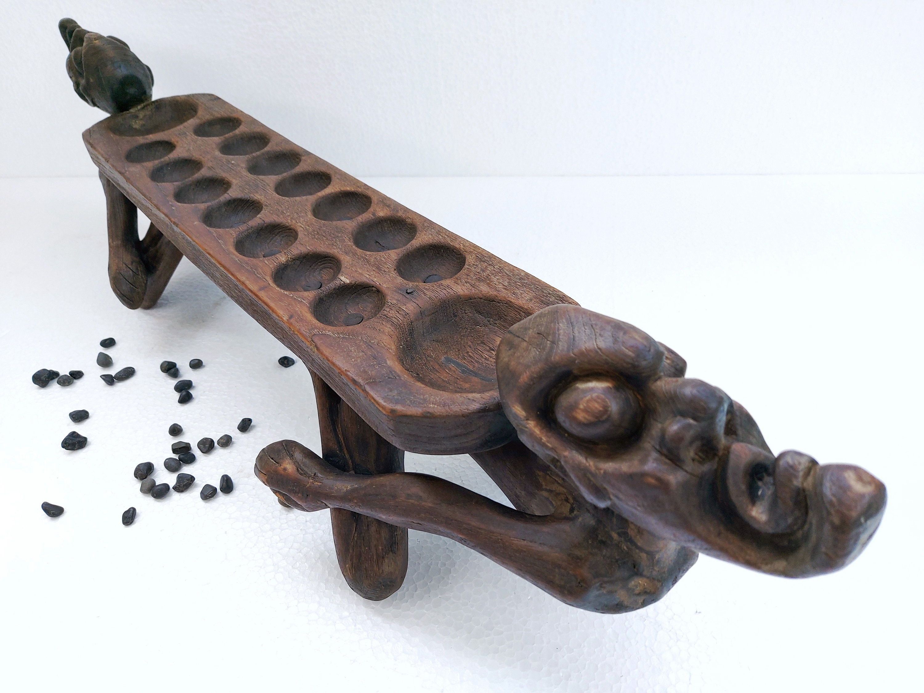 Rare Antique Wooden Mancala Board Game Papua Tribal Asmat Filipino ...